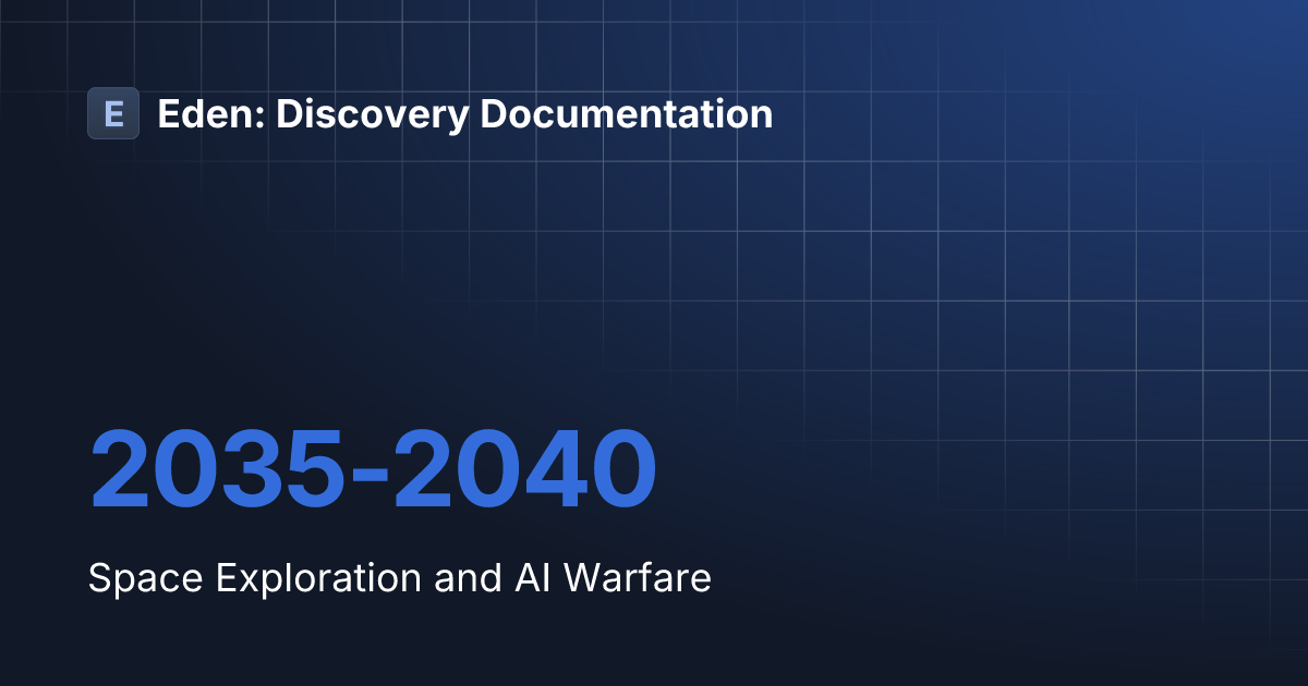 2035-2040 | Eden: Discovery Documentation